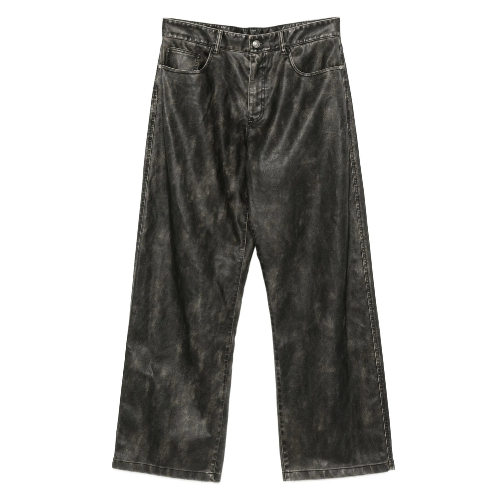 Palm Angels Leather Pants Grigio | Wanan Luxury