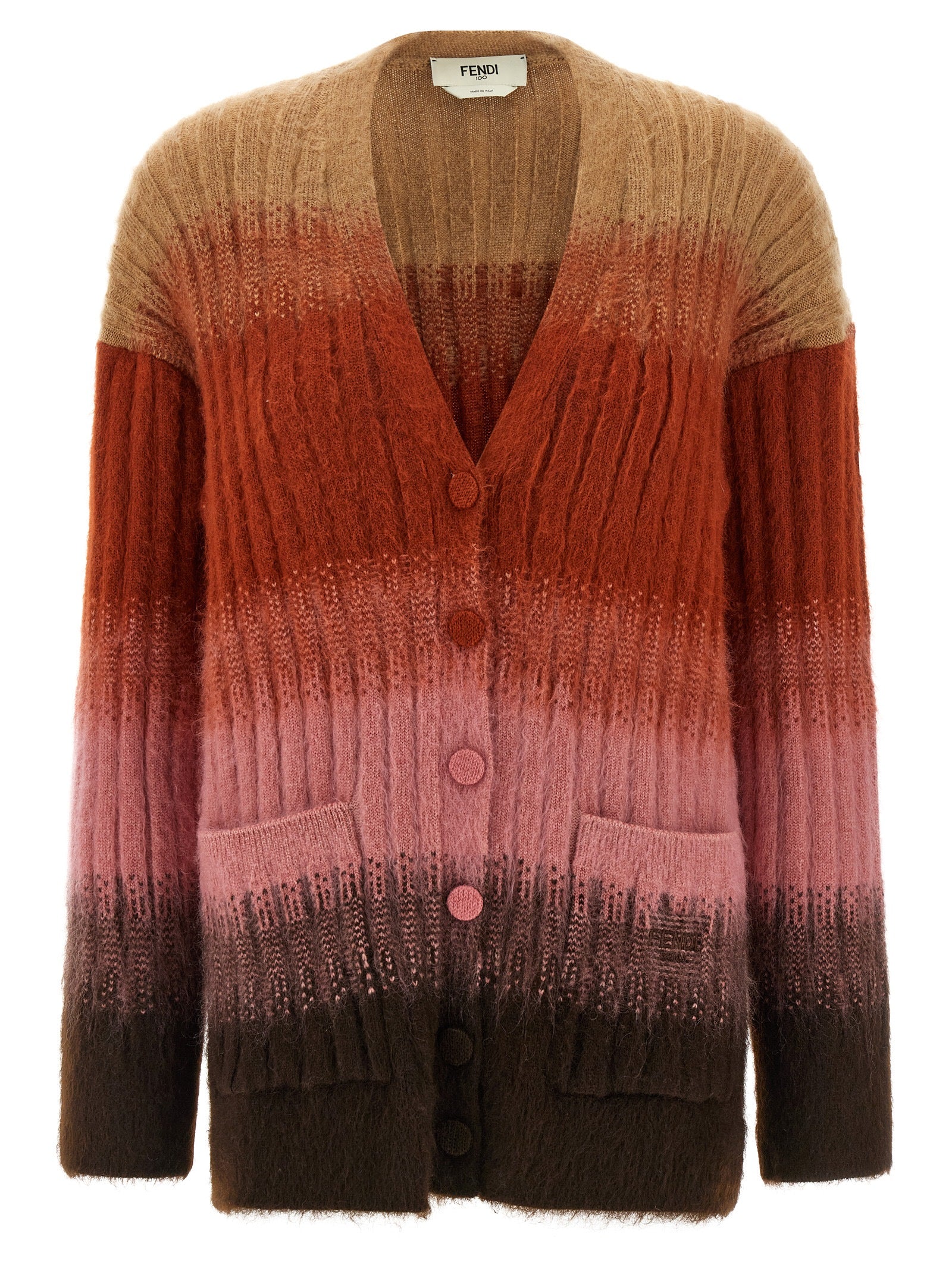 Fendi Vanisé Knit Cardigan Maglioni Multicolor | Wanan Luxury